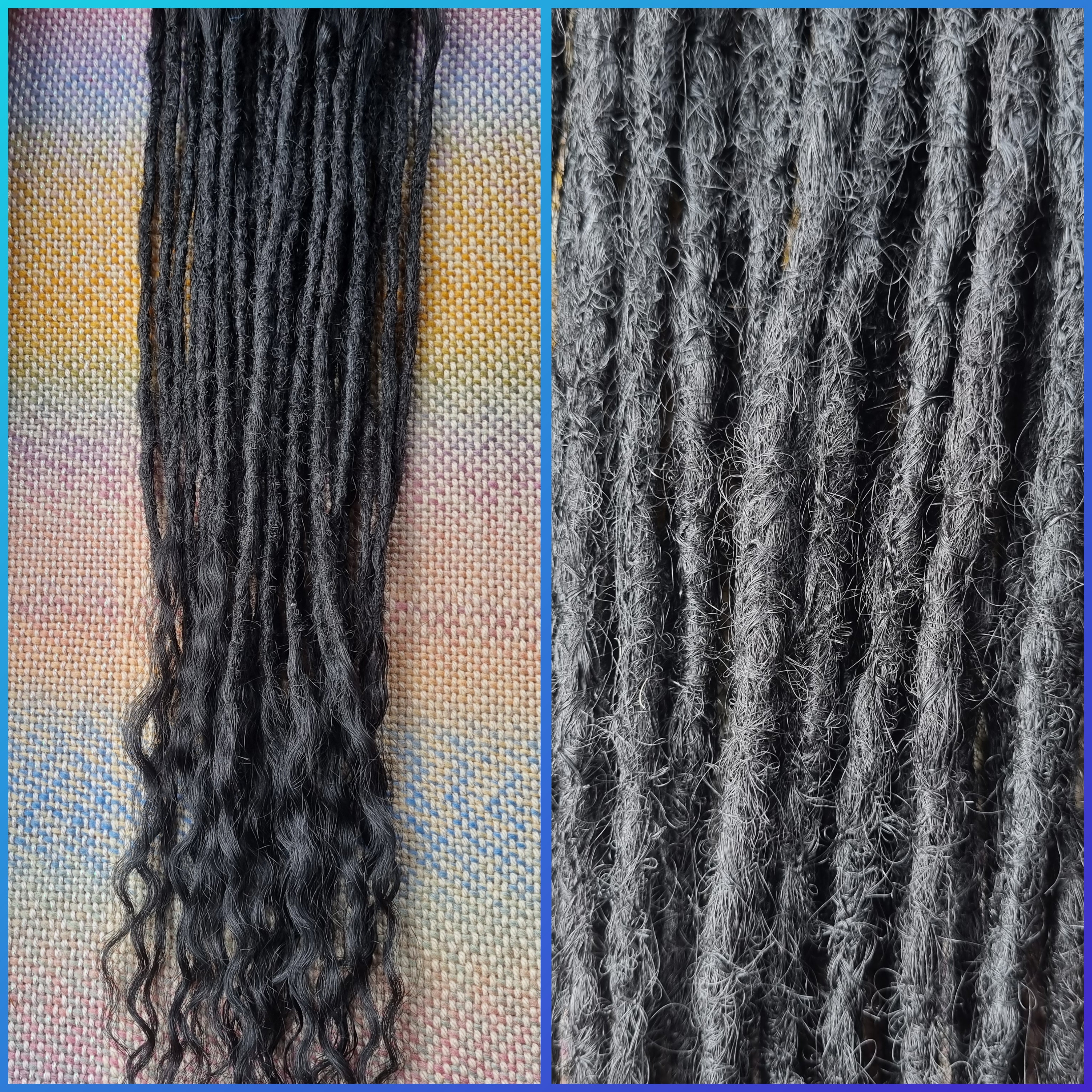 Human Hair Extensions - set of 23 - Black | Salty Dreads Australia